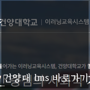건양대학교 건양대 lms 바로가기 (https://lms.konyang.ac.kr)